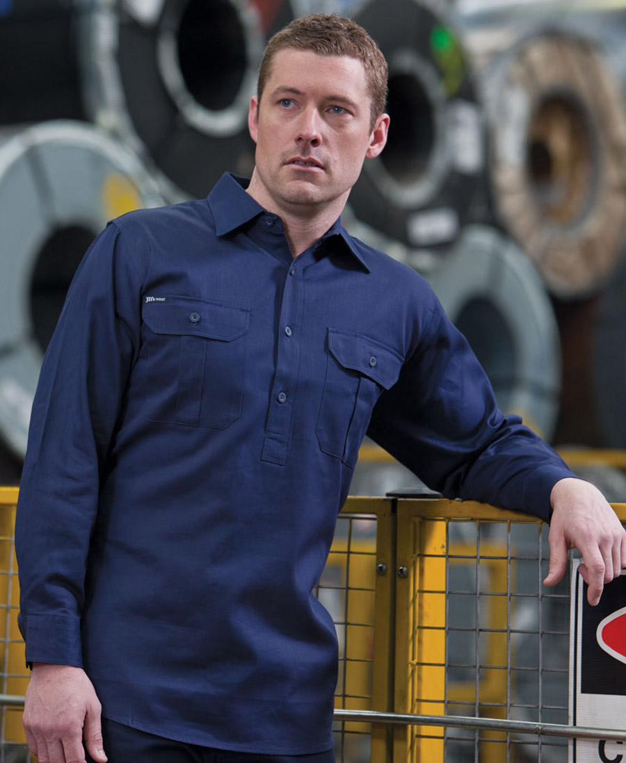 L/S 190G CLOSE FRONT WORK SHIRT - FCW