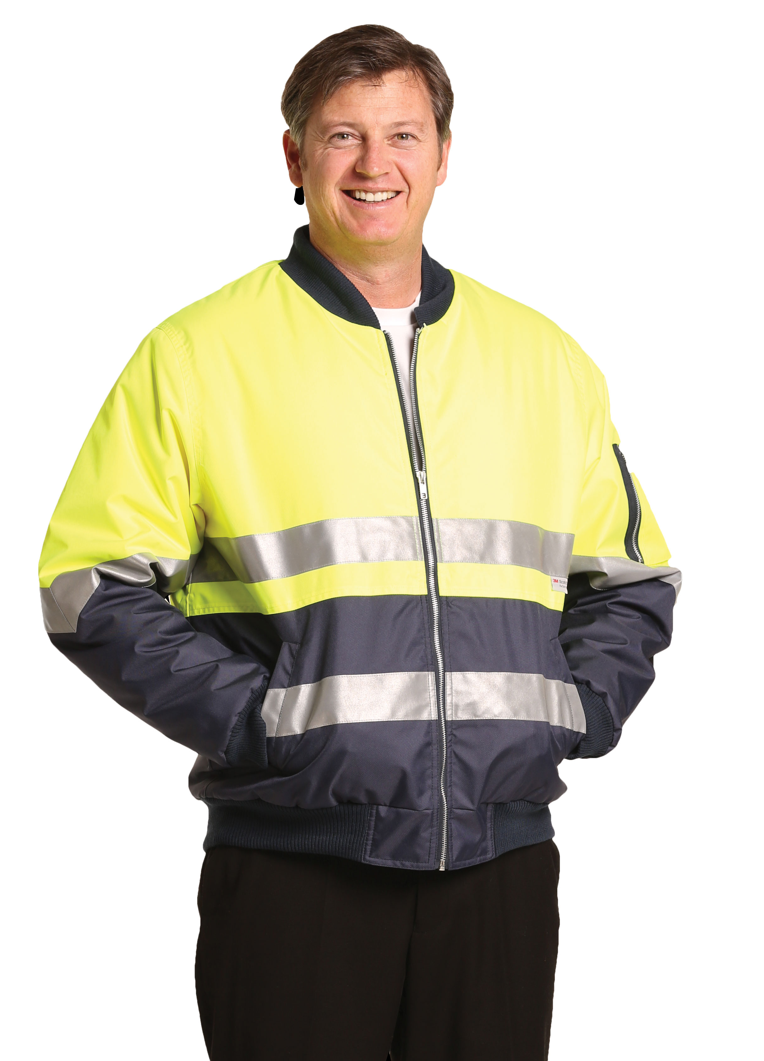 High Visibility Tow Tone Flying Jacket with 3M Reflective Tapes - FCW