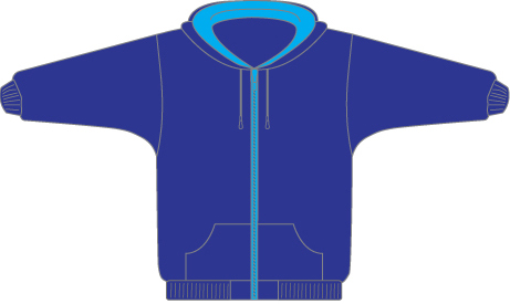 Hoodie Set in Sleeves Full Zip Design 1 - FCW