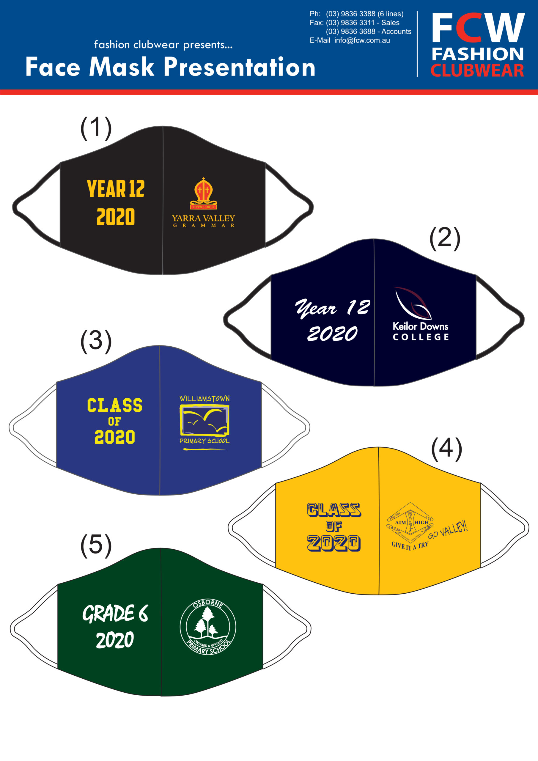 Custom Made Face Masks - FCW